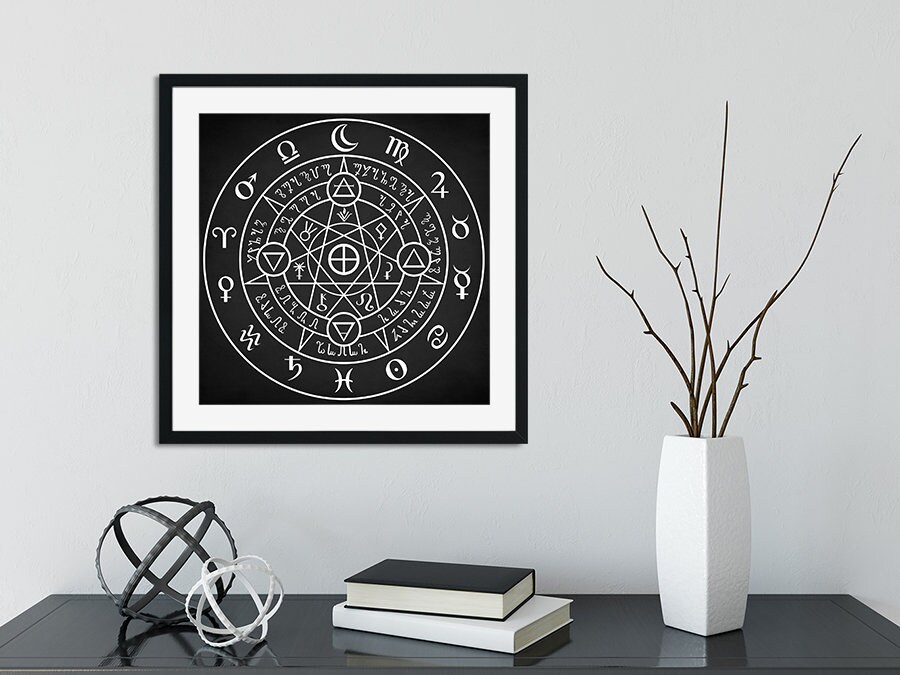 Alchemical Sigil Art Print Alchemical Symbols Occult | Etsy
