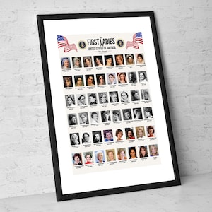 The First Ladies of the United States - Art Print - USA First Ladies ...