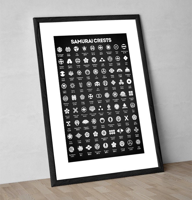 Samurai Clan Crests Art Print Japanese Family Crests | Etsy