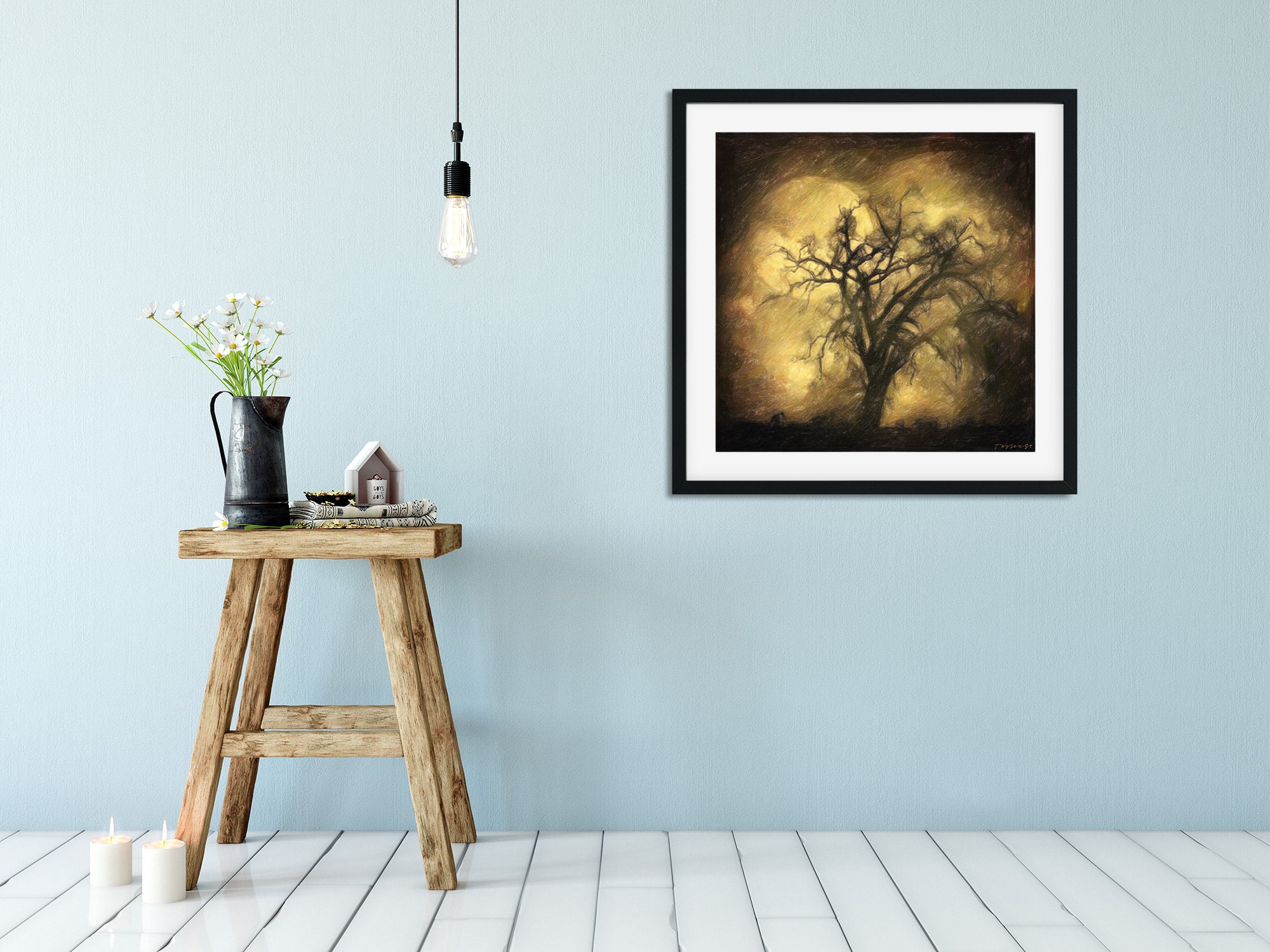 After Tree Oil Painting Art Print Gothic Tree Wall Art | Etsy