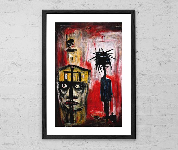 Pintura Abstracta Aterradora Efecto Abstracto De Película De Terror