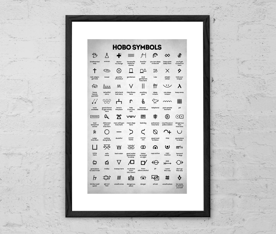 Hobo Symbols - Hobo Signs - Hobo Alphabet - Hobo Code - Visual Code ...