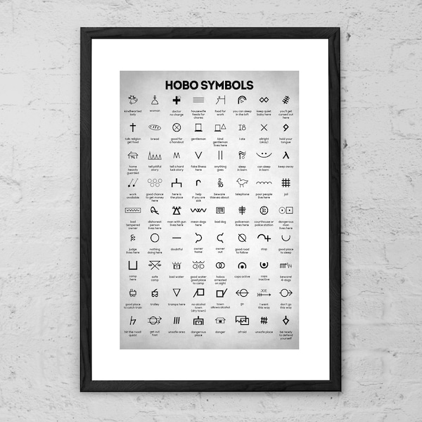Hobo Symbols - Etsy