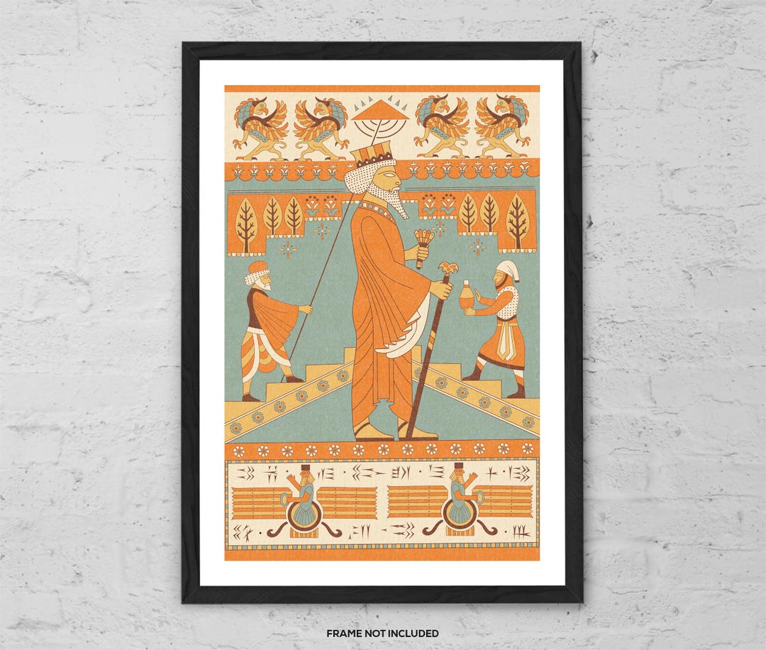Epic Mesopotamian King Art Print – Sumerian Mythology Wall Decor ...