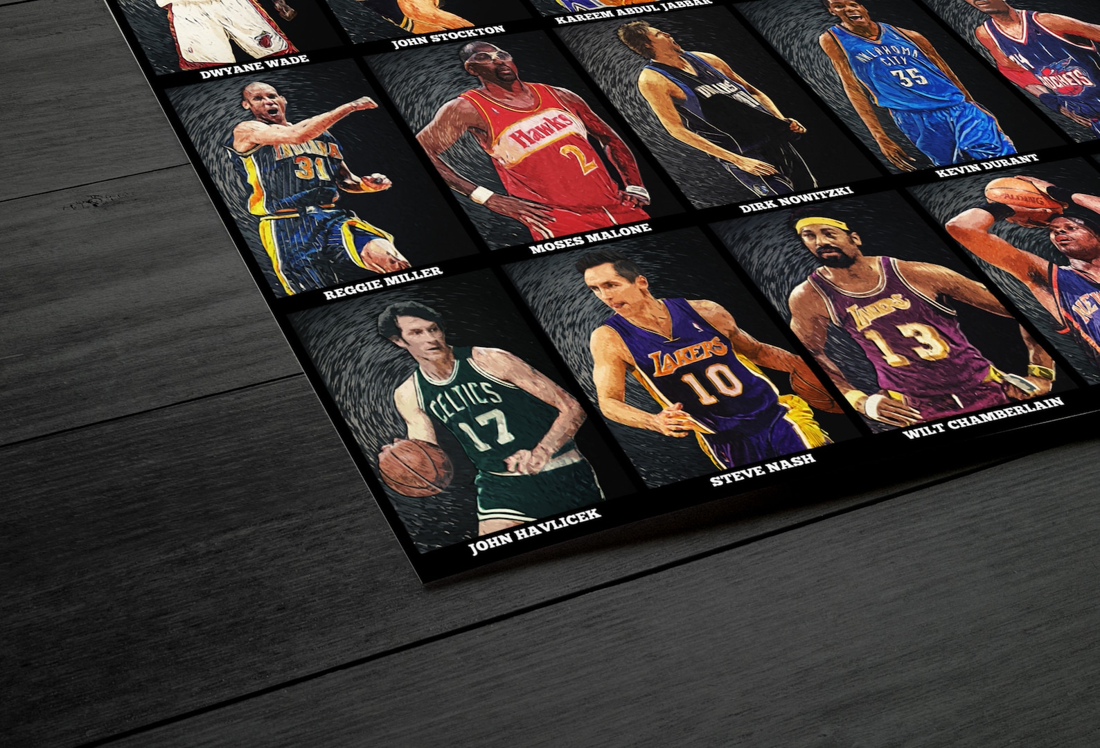 Basketball Legends Art Print Basketball Wall Art Hall of | Etsy