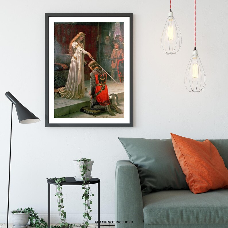 The Accolade by Edmund Blair Leighton – Art Print –medieval Knighting ...