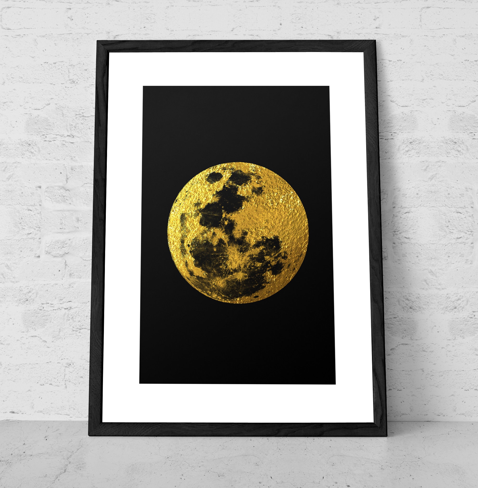 Gold Moon - Art Print - Gold Print - Boho Decor - Bohemian Wall - Gift ...