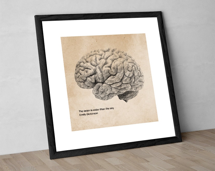 The Brain is Wider Than the Sky Emily Dickinson Quote | Etsy