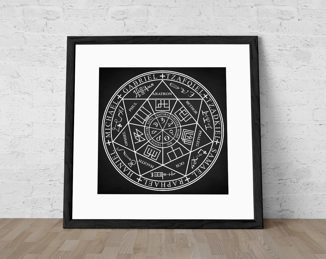 Seals of the Seven Archangels - Art Print - Sacred Geometry Poster ...