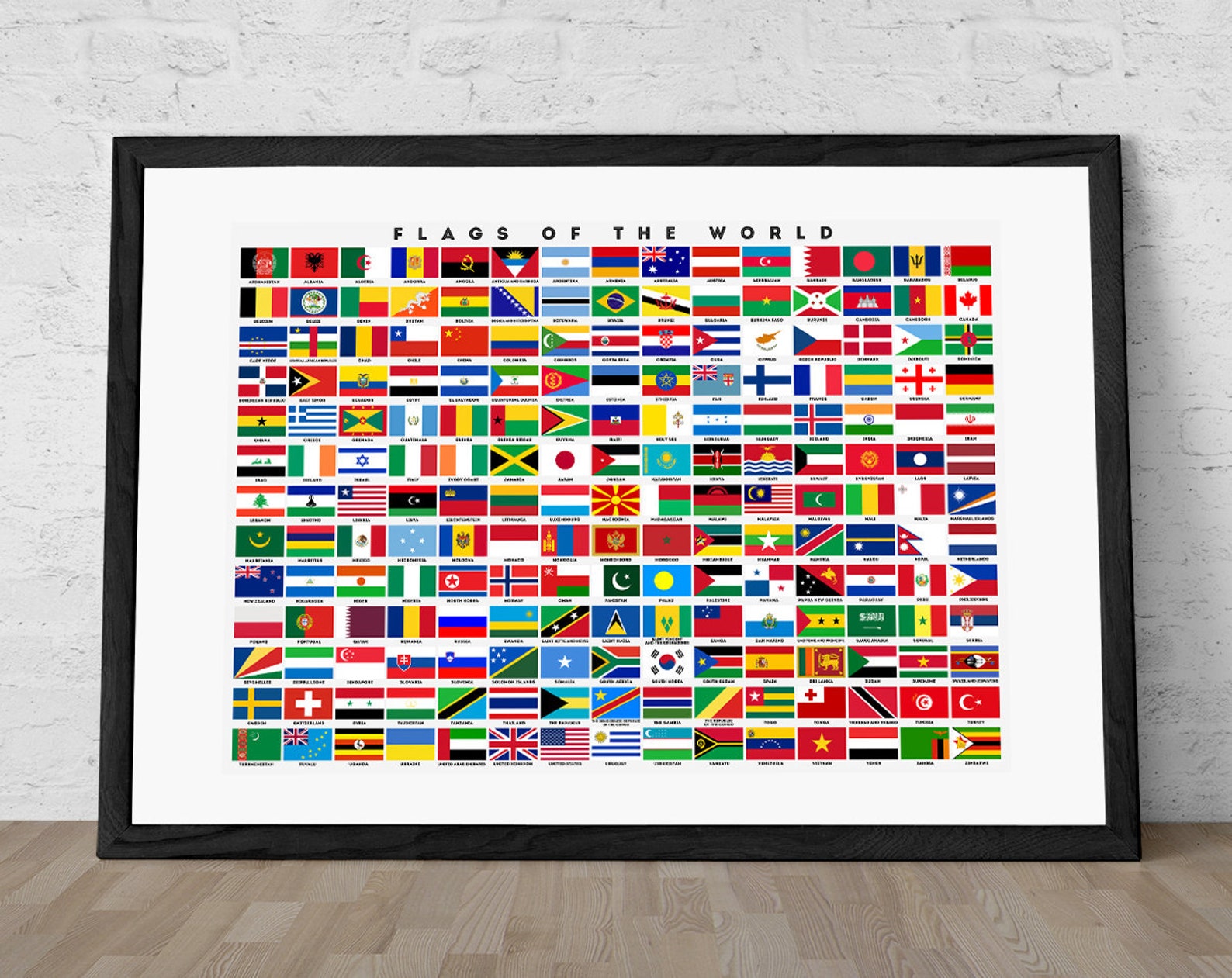 Flags of the World Art Print World Country Flags Poster - Etsy