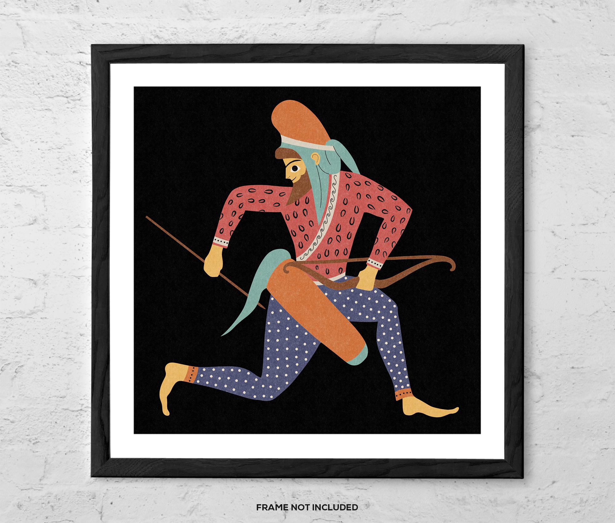 Odysseus – Art Print – Greek Mythology Warrior Poster, Ancient Hero ...
