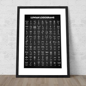 Luwian Hieroglyphic Script Art Print Ancient Mystical Anatolian ...
