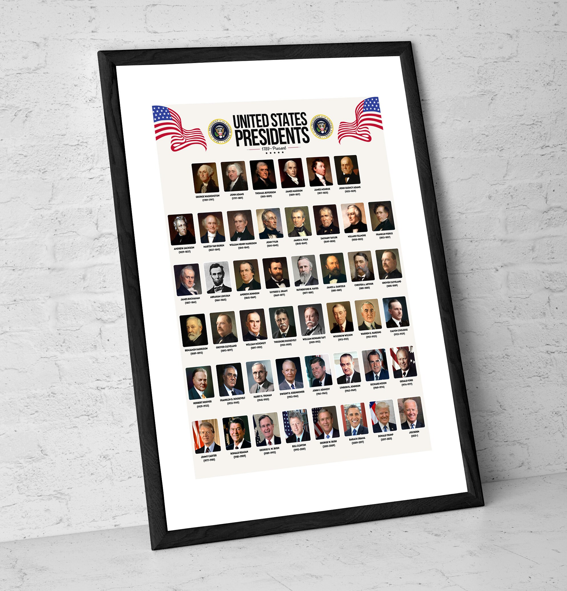 United States Presidents Art Print USA Presidents Poster - Etsy Canada