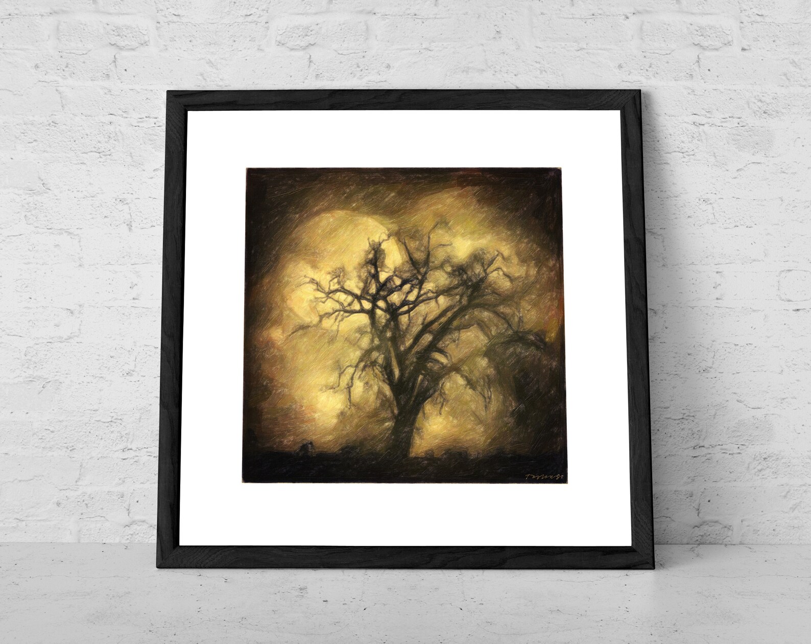 After - Tree Oil Painting - Art Print - Gothic Tree Wall Art - Horror ...