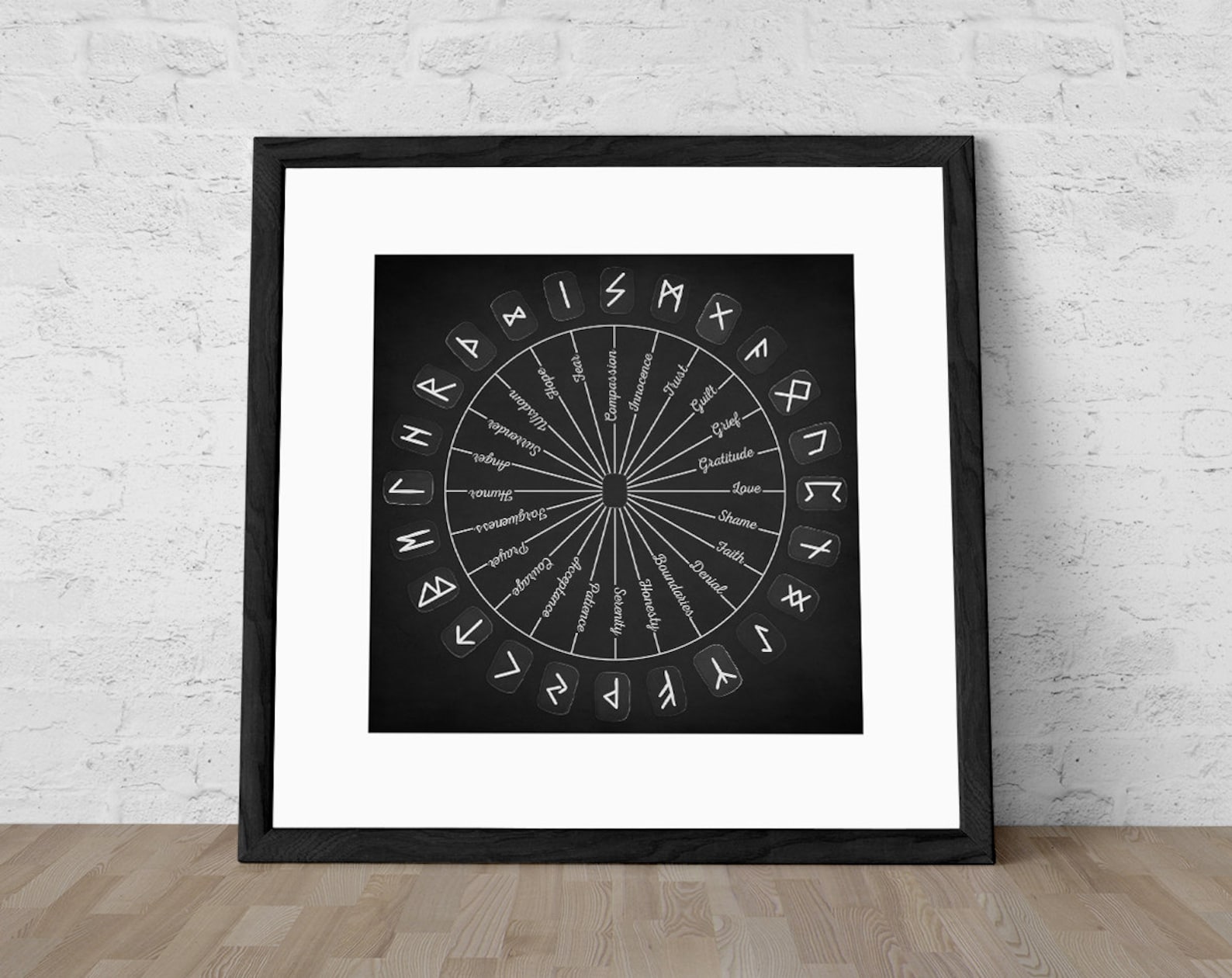 Circle of Healing Runes Art Print Nordic Viking Norse Runes - Etsy