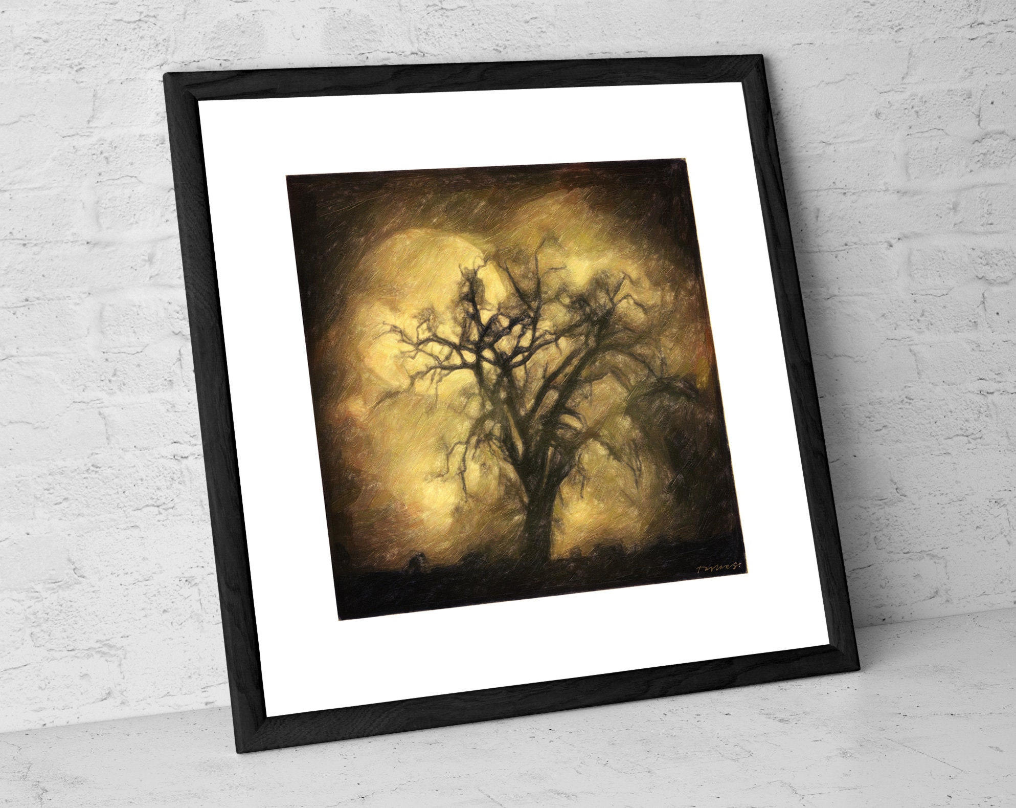 After Tree Oil Painting Art Print Gothic Tree Wall Art | Etsy