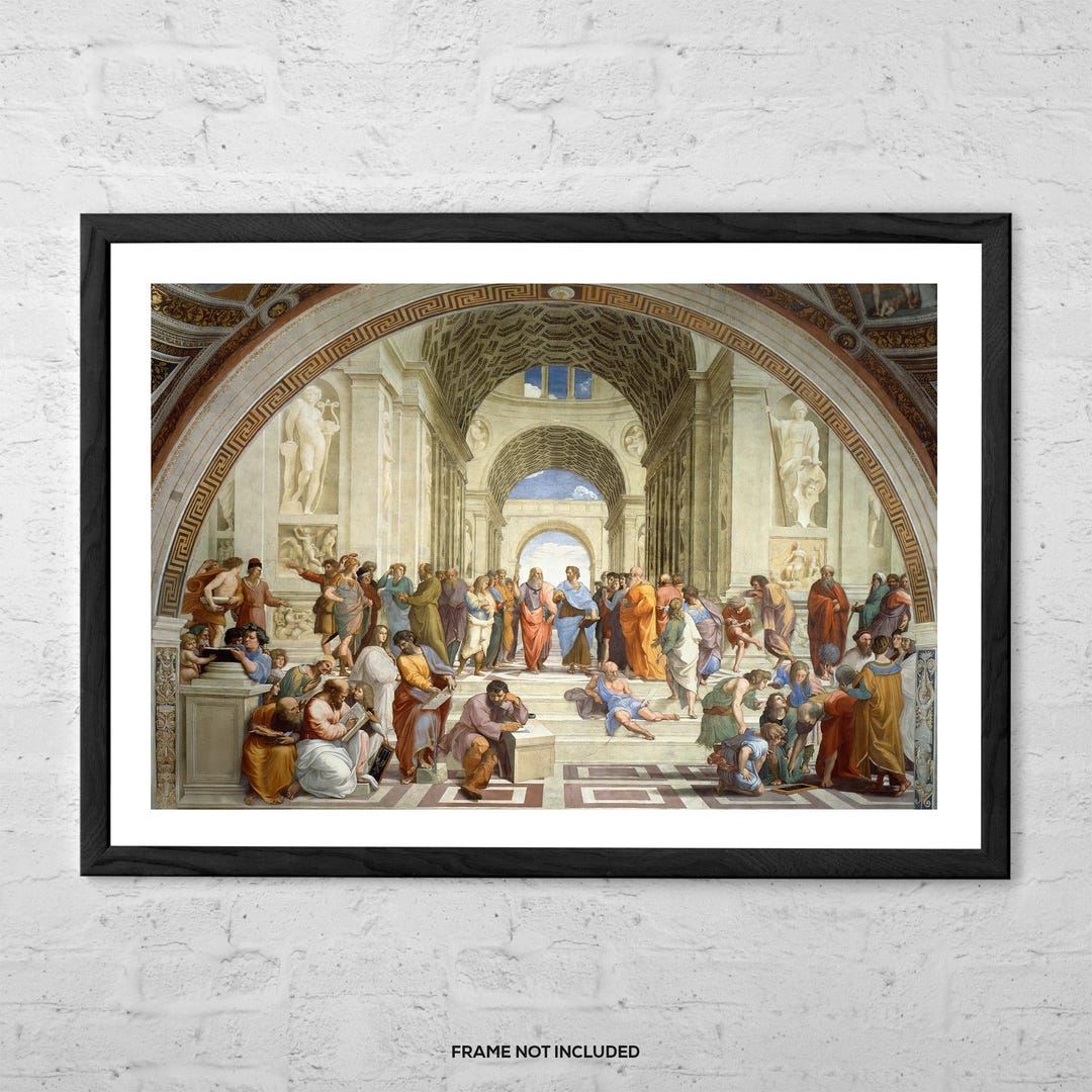 The School of Athens by Raphael – Art Print – Classical Philosophy ...