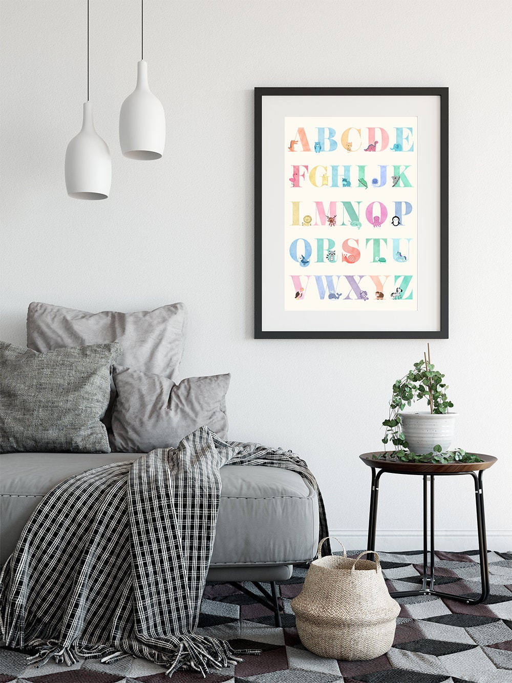 Animal Alphabet Art Print Nursery Decor Nursery Wall Art | Etsy