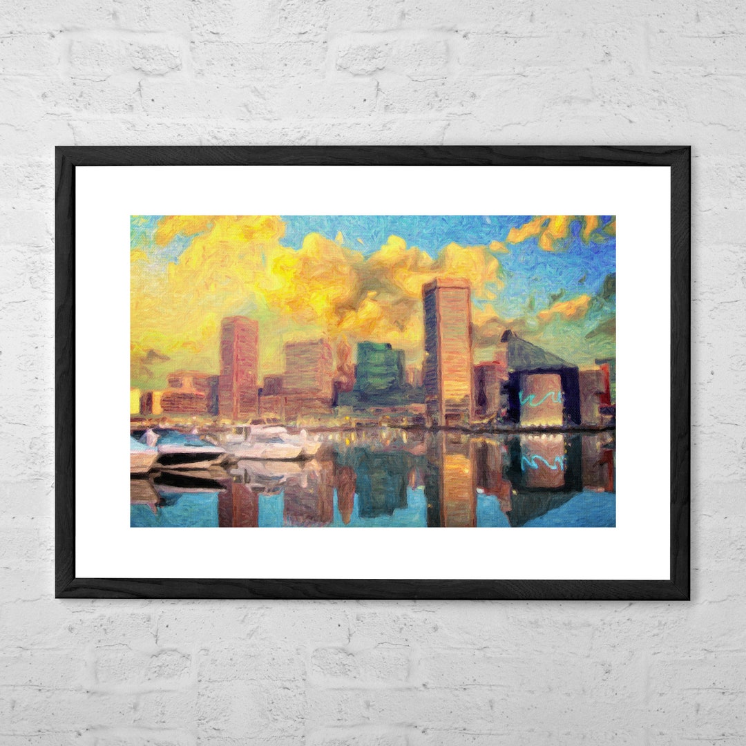 Baltimore Maryland Painting - Art Print - Baltimore Art - Maryland Wall ...