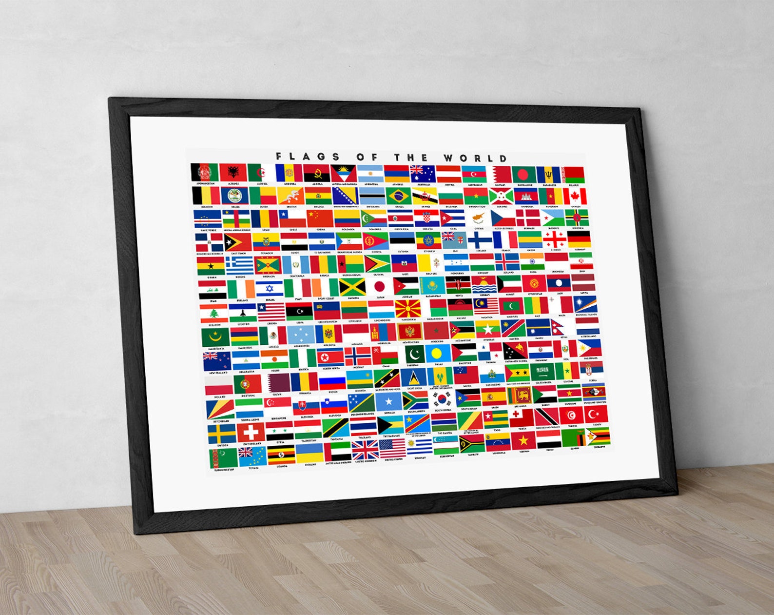 Flags of the World Art Print World Country Flags Poster - Etsy