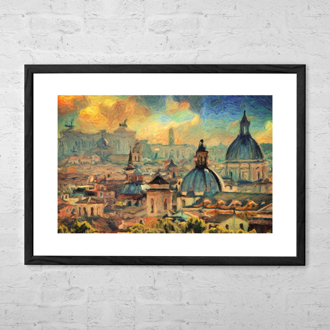 Rome - Impasto Painting - Rome Painting - Rome Italy - Rome Art - Rome ...