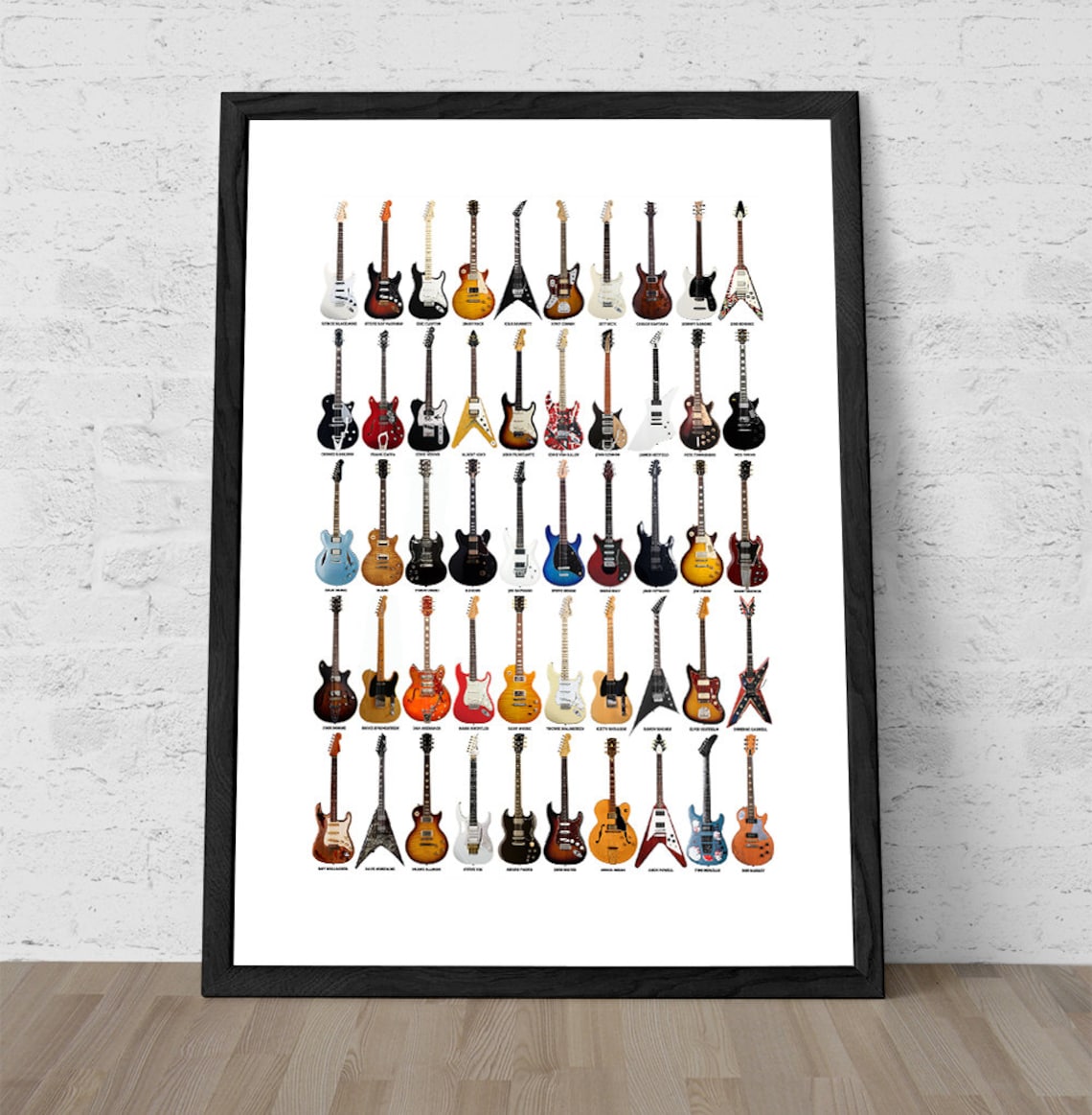 Guitar Legends - Guitar Collage - Guitar Poster - Gifts for Musicians ...