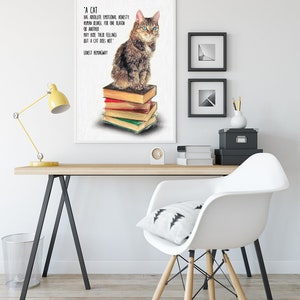 Cat Quote by Ernest Hemingway - Art Print - Hemingway Quotes - Cat ...