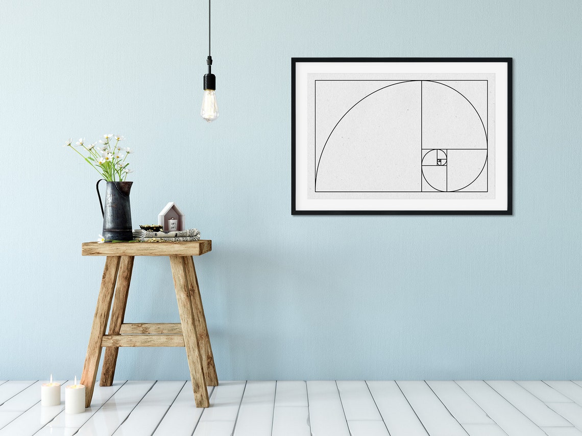 Fibonacci Spiral - Golden Spiral - Fibonacci Sequence - Mathematics Art ...