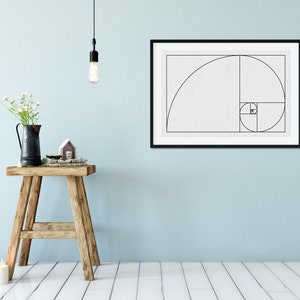 Fibonacci Spiral - Golden Spiral - Fibonacci Sequence - Mathematics Art ...