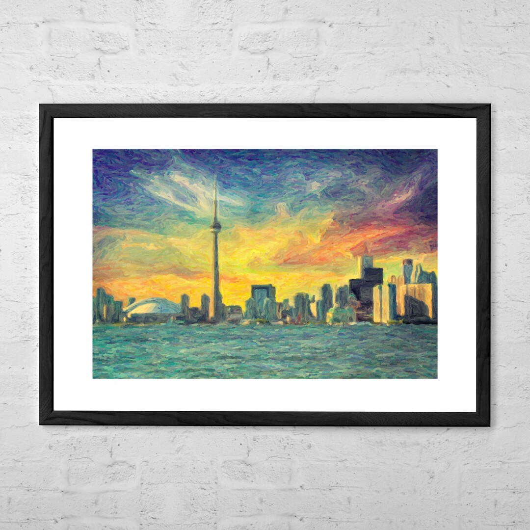 Toronto Skyline - Painting - Art Print - Canada Cityscape - Toronto ...