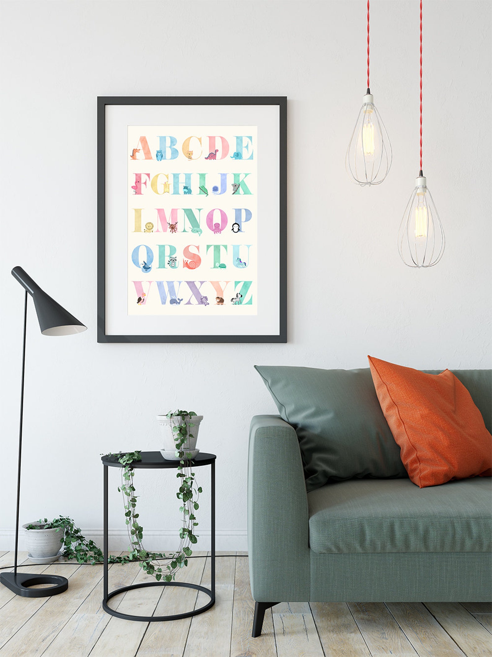 Animal Alphabet Art Print Nursery Decor Nursery Wall Art | Etsy
