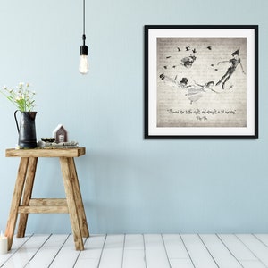 Peter Pan Quote - Drawing - Peter Pan Nursery - Peter Pan Poster ...