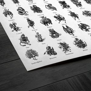 72 Demons of Solomon - Art Print - the Lesser Key of Solomon Poster ...