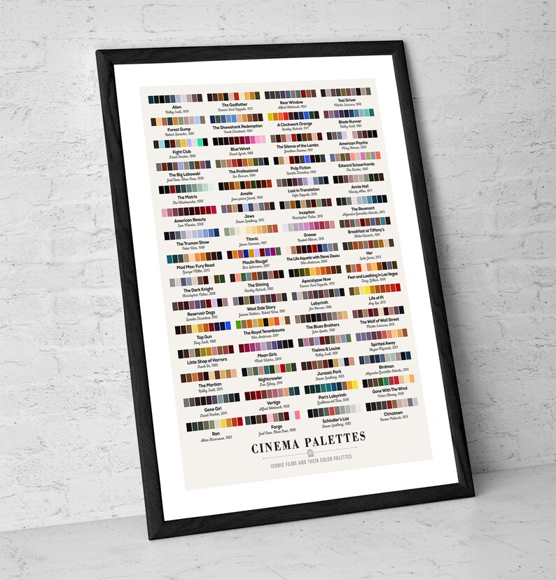Cinema Color Palettes Art Print Movie Poster Iconic - Etsy