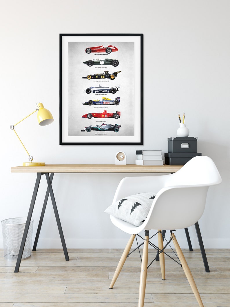 Evolution of F1 Cars Art Print F1 Poster Formula 1 Car - Etsy