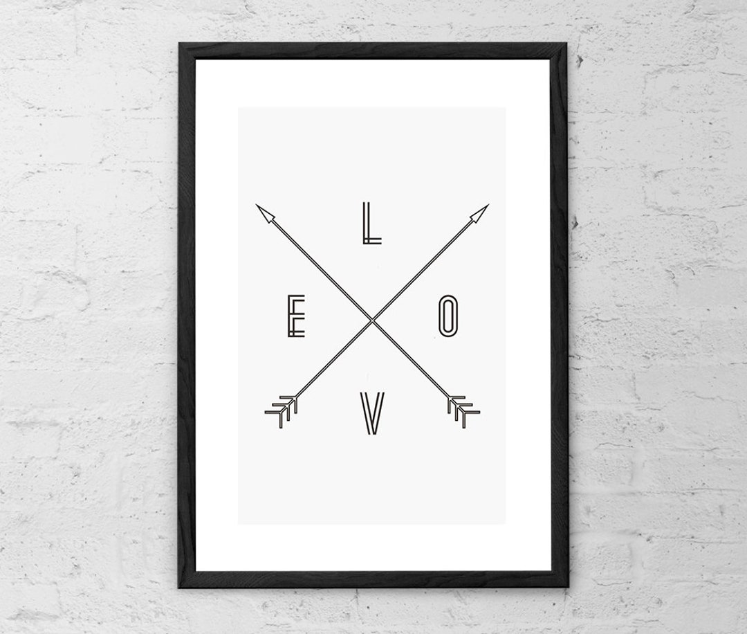 Love Compass - Art Print - Compass Print Wall Art - Boho Home Decor ...