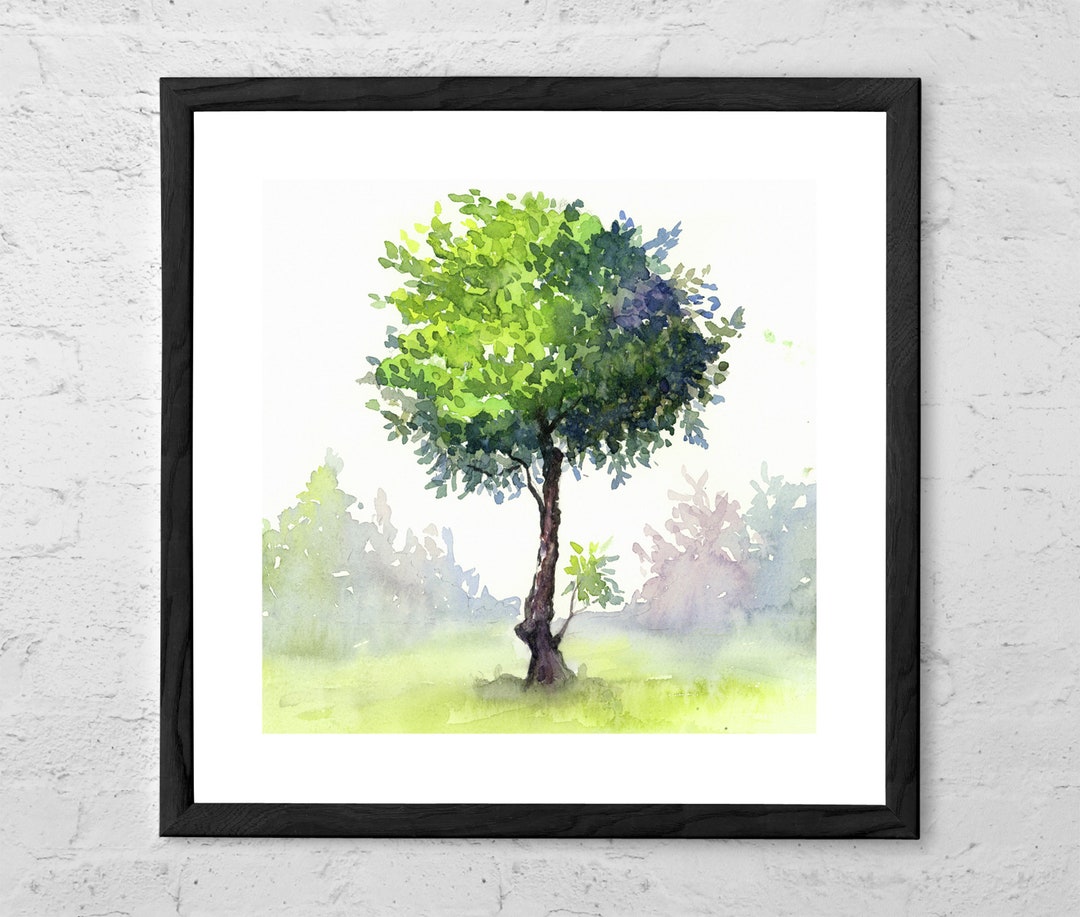 Tree Study - Watercolor Painting - Tree Watercolor Art Print ...