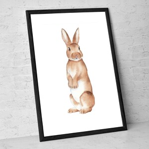 Rabbit Watercolor - Rabbit Art Print - Rabbit Painting - Rabbit Nursery ...