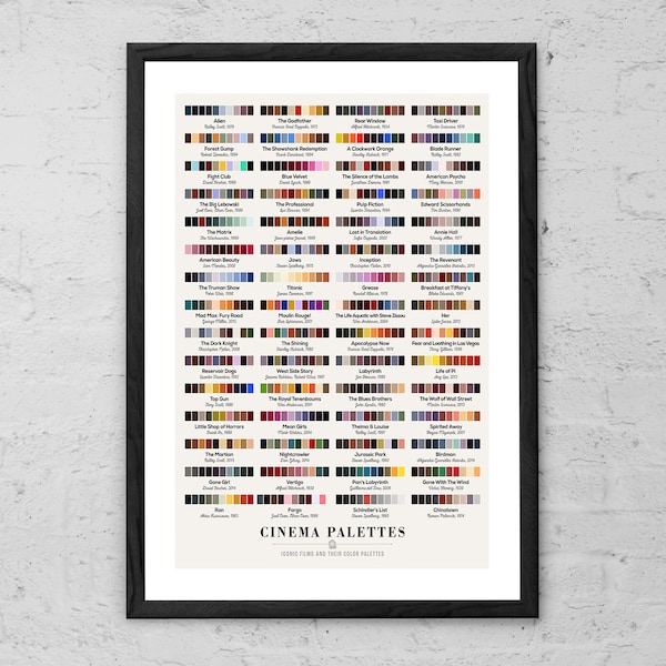 Movie Color Palettes - Etsy