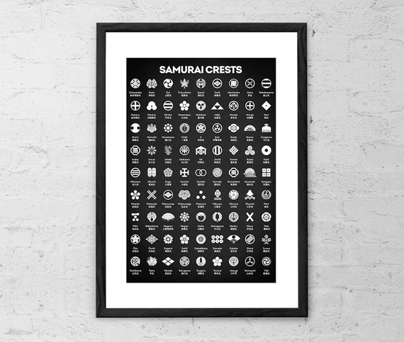 Samurai Clan Crests Art Print Japanese Family Crests | Etsy