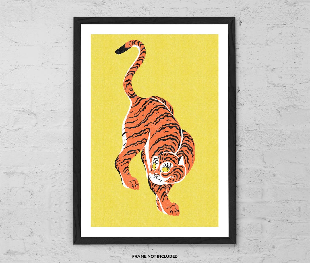 Taisu - Art Print | Stylized Tiger Wall Art | Japanese Animal ...