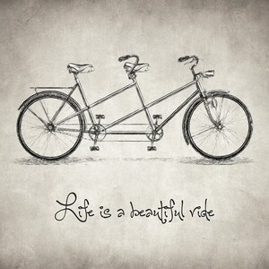 Life is a Beautiful Ride - Art Print - Bicycle Wall Art - Bicycle Print ...
