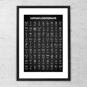 Luwian Hieroglyphic Script Art Print Ancient Mystical Anatolian ...