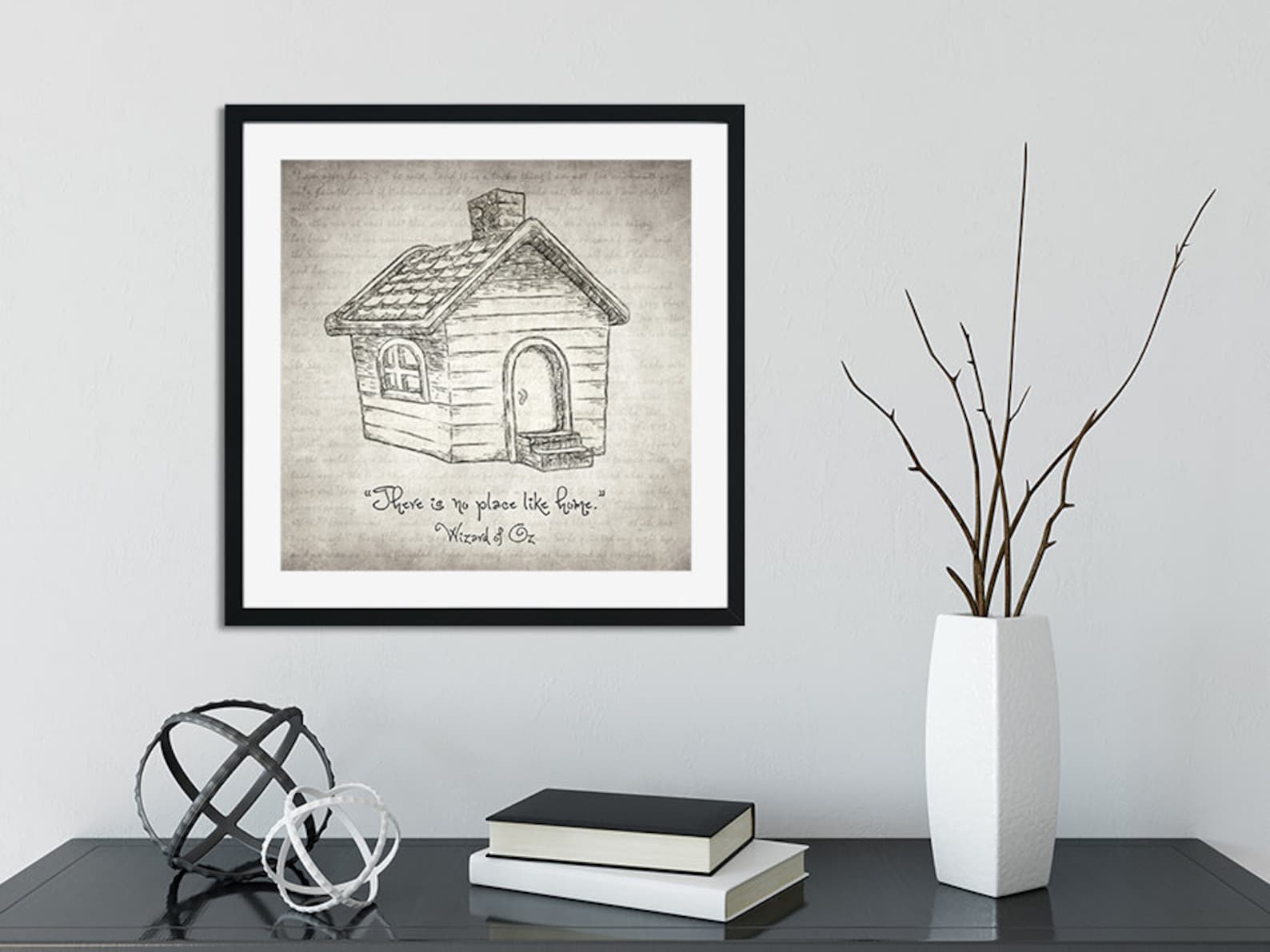 There's No Place Like Home the Wizard of Oz Quote Art - Etsy