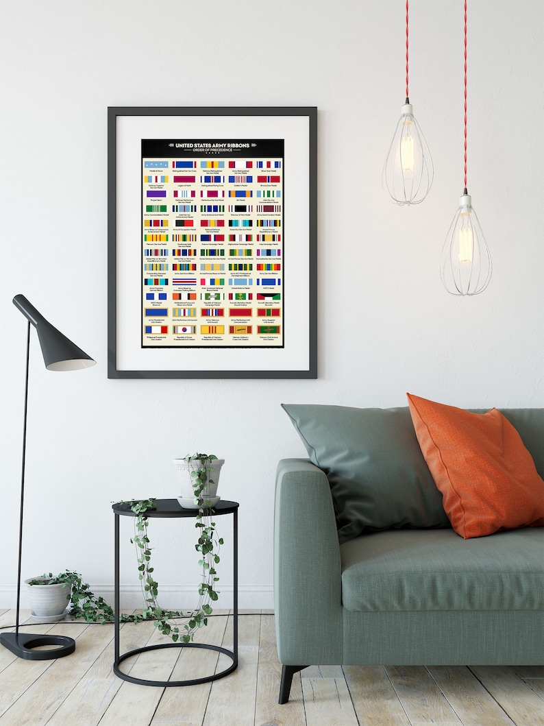 U.S. Army Ribbons Art Print United States Army Awards Medals - Etsy