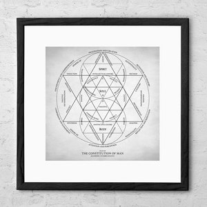 Plan of Constitution of Man - Fine Art Print - Mentalism - Phrenology ...