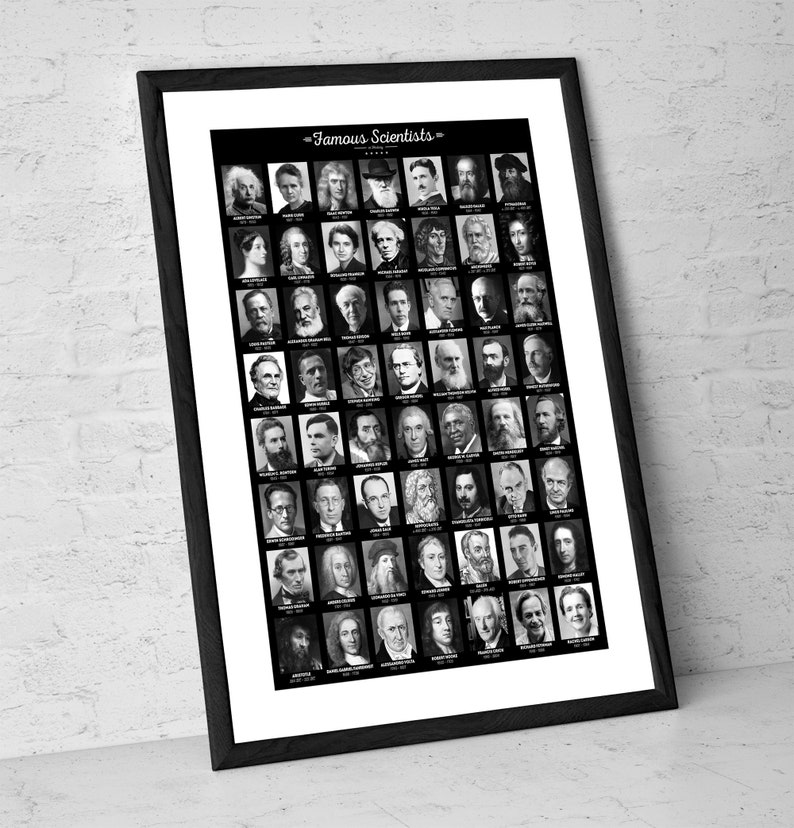 Famous Scientists in History Art Print Science Classroom - Etsy