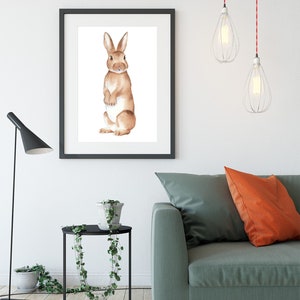 Rabbit Watercolor - Rabbit Art Print - Rabbit Painting - Rabbit Nursery ...