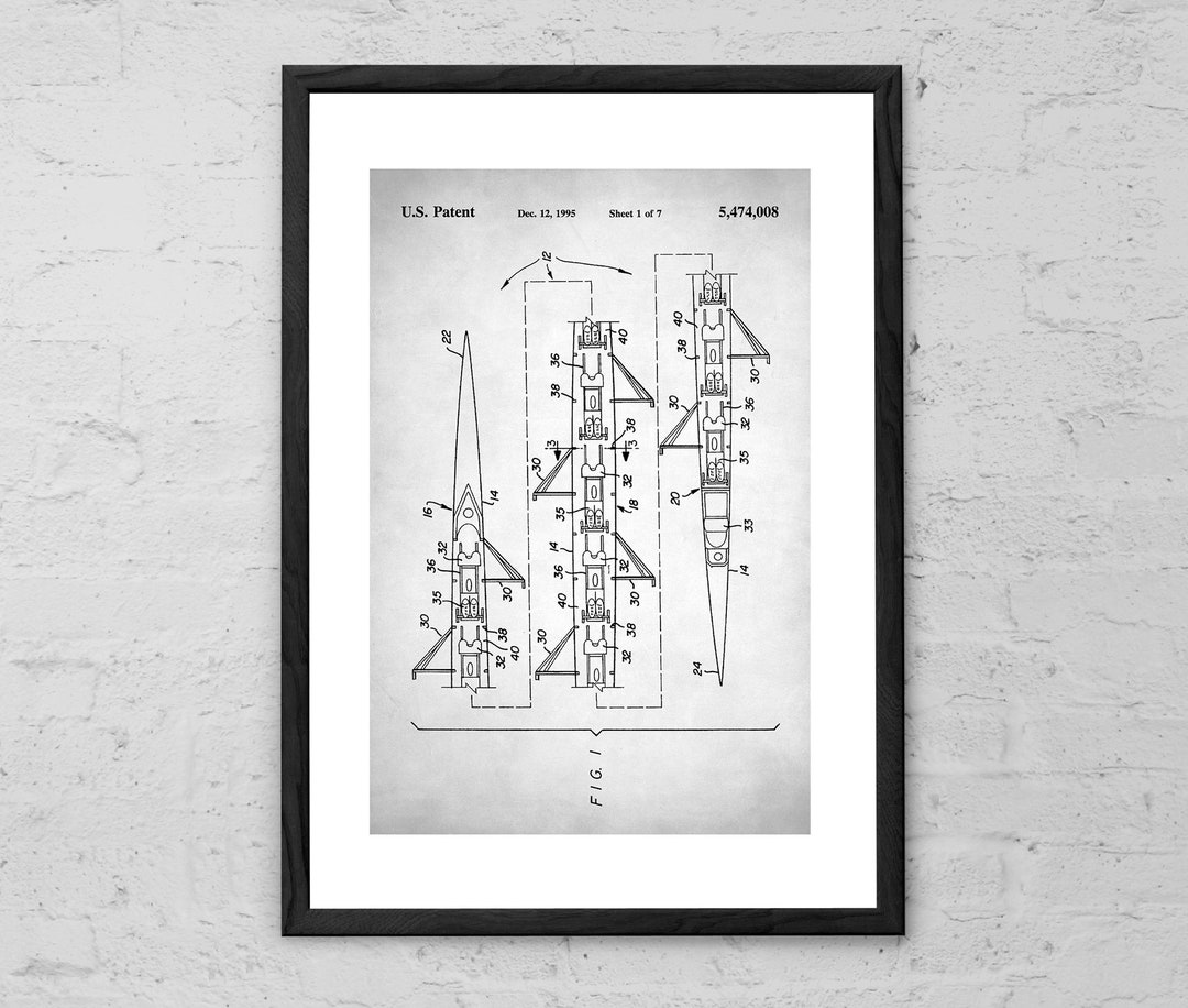 8 Man Rowing Shell Patent - Racing Shell - Rowboat - Rowing Boat ...
