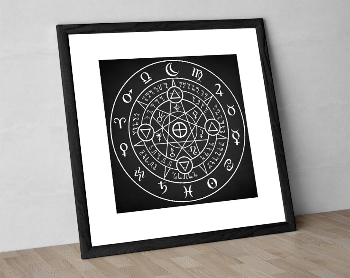 Alchemical Sigil Art Print Alchemical Symbols Occult | Etsy